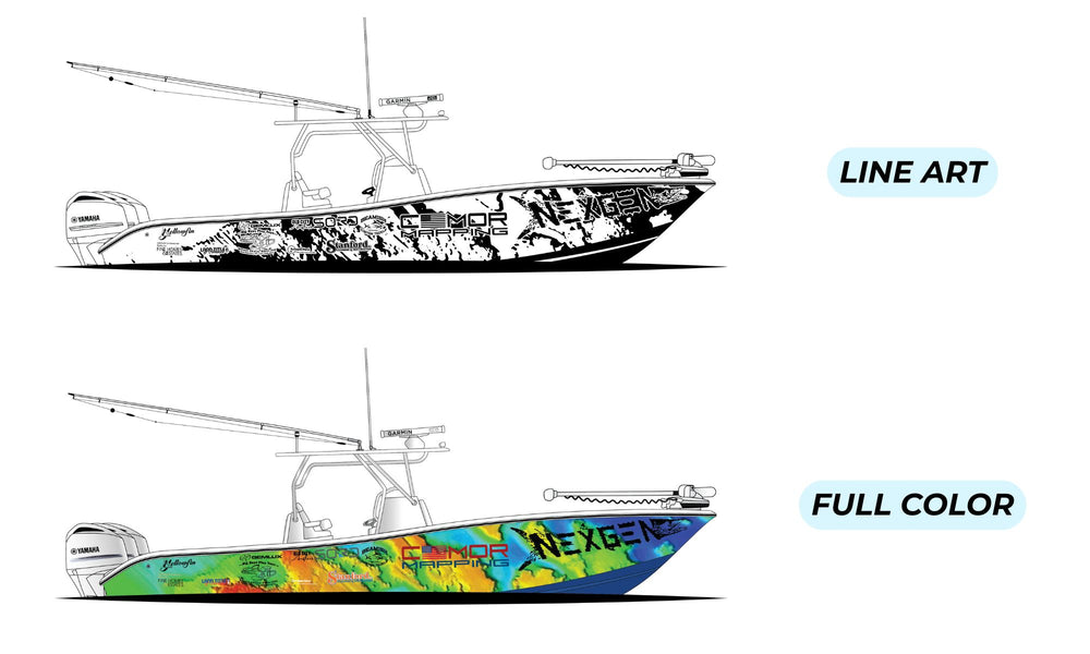 Custom Digital Boat Artwork – Line Drawing from Your Boat Photo